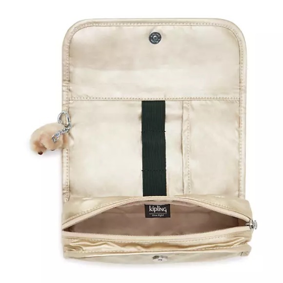 Kipling | Bags | Kipling Daisee Gold Metallic Pouch New | Poshmark